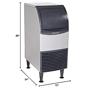 Scotsman UN1215A-1 15" Air-Cooled Nugget Undercounter Ice Maker Machine with 36 lb. Storage Capacity, 119 lbs/Day, 115v, NSF