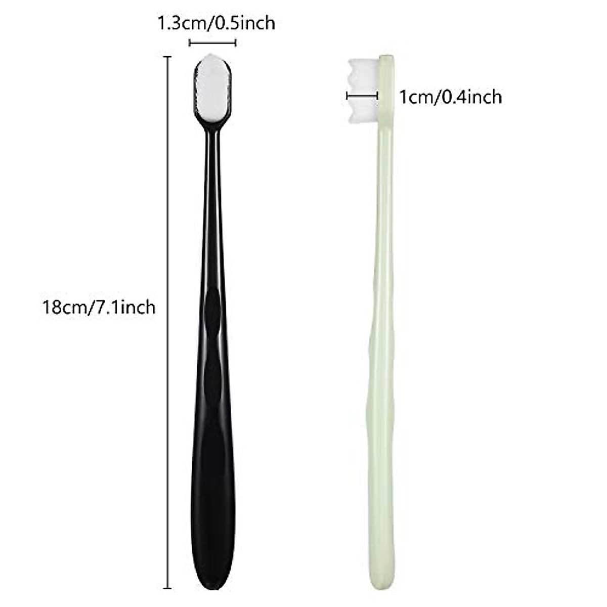 16 Pieces bristle toothbrush Extra Soft Toothbrush Micro-Nano Toothbrush with 20000 Floss Bristles Manual Toothbrushes for Sensitive Teeth Pregnant Women Elderly Children, 2 Styles