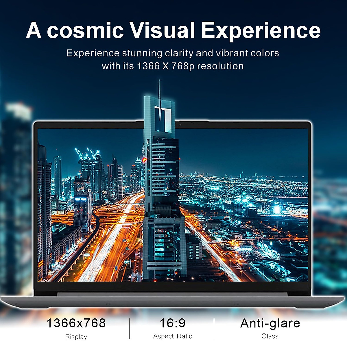 Lenovo IdeaPad 3 17.3" HD+ Notebook Computer, Intel Core i7-1165G7 2.80 GHz, 8GB RAM, 256GB SSD, Windows 11 Home, Arctic Gray