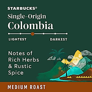 Starbucks Medium Roast K-Cup Coffee Pods — Colombia for Keurig Brewers — 6 boxes (60 pods total)