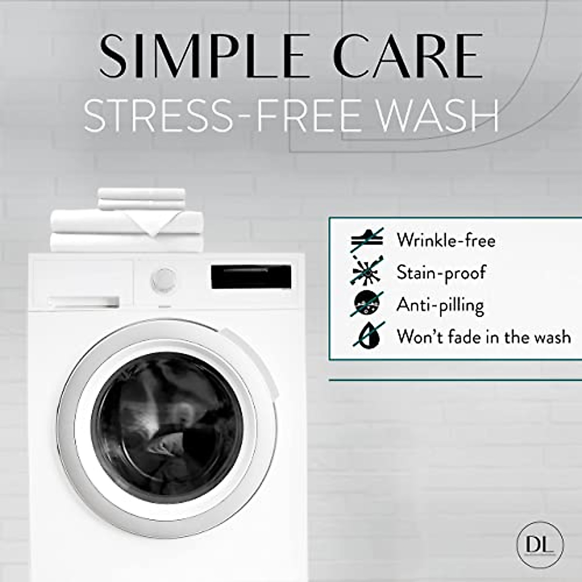 Danjor Linens Twin Sheets - Perfect Dorm Room Essentials Bedding- Hotel Luxury - 4 pc Soft Bedding & Pillowcases Set with Deep Pockets - Breathable Bed Sheets, Wrinkle Free - White Sheets