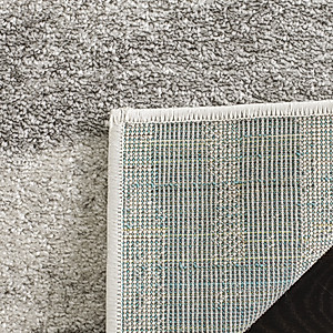 SAFAVIEH Adirondack Collection Area Rug - 10' Square, Cream & Grey, Modern Wave Distressed Design, Non-Shedding & Easy Care, Ideal for High Traffic Areas in Living Room, Bedroom (ADR125C)