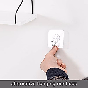 Emmastar Products Industrial Floating Shelves Modern White 3 Pack Piece Set with Easy Install Option or Traditional Screw Mounting