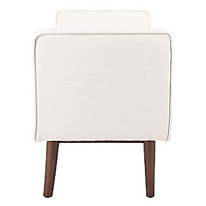 Safavieh Home Henri 49-inch Mid-Century Light Beige and Walnut Bench