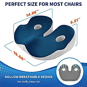 CODN Memory Foam Office Chair Cushion for All-Day Sitting, Seat Cushion, Chair Pad for Car Seat, Wheelchair and Desk Chair，Tailbone and Sciatica Pain Relief Cushion