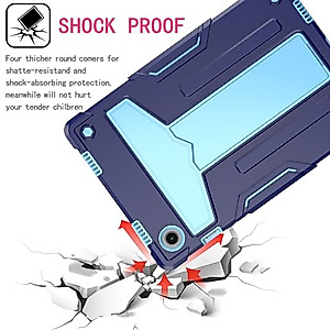 Tablet PC Case Case Compatible with Samsung Galaxy Tab A8 10.5 X200/X205 (2021),with Kickstand Three-Layer Hybrid Full Body Case Rugged Shock-Proof Fall Protection Cover Protective Cover (Color : NAV