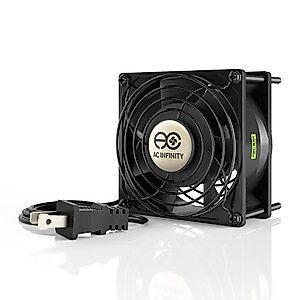 AC Infinity AXIAL 9238, Muffin Fan, 120V AC 92mm x 38mm High Speed, for DIY Cooling Ventilation Exhaust Projects