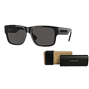 BURBERRY Knight BE4358 400187 57MM Blue/Dark Grey Square Sunglasses for Men + BUNDLE With Designer iWear Complimentary Eyewear Kit