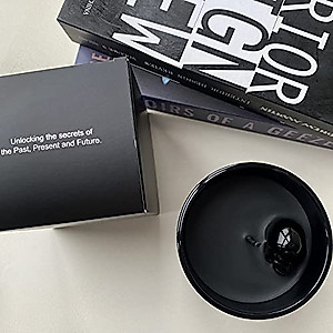 Scented Candles, Cool Candles, Black Candles, with Crystal Skull (Black Obsidian 1.5 inch), Skull Decor, Gothic Home Decor, Candles for Men, Halloween Candles, Gothic Décor, Skull Decorations