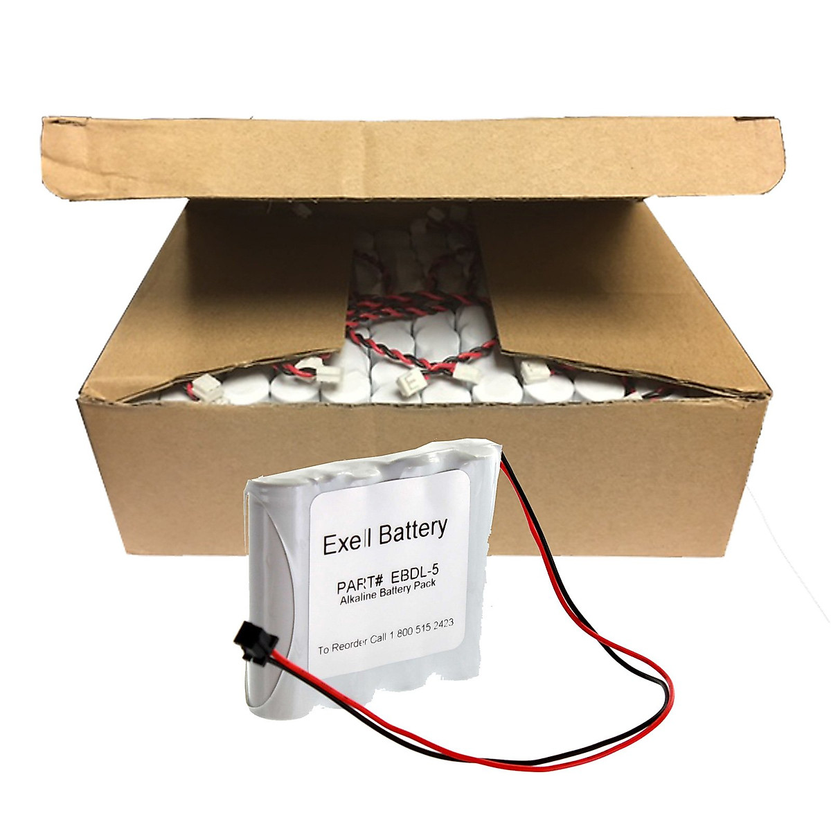 24x Exell Battery Door Lock 6V Battery Fits Saflok S7400-12 Replaces HTL5, SafLok and Intellis 884952, HTL-3, S7400-12