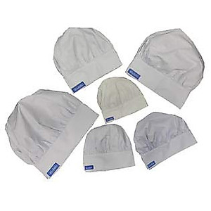 CHEFSKIN Baby Toddler Chef Hat Fully Adjustable Real Fabric Soft and Comfortable (White)