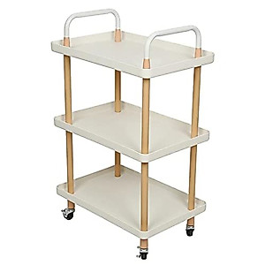 JYDQM Kitchen Three-Story Multi-Function Installation cart Living Room Home Accessories Storage Rack (Color : E)