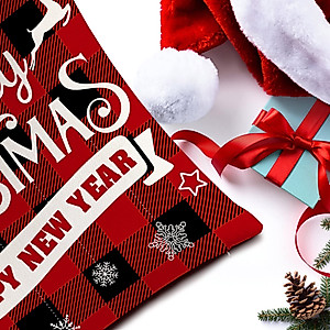 Christmas Decorations, Christmas Decor Christmas Pillow Covers 20x20 Set of 4 Red Black Buffalo Check Plaid Christmas Decorations Clearance Indoor Outdoor Xmas Throw Pillow Cases for Sofa Couch