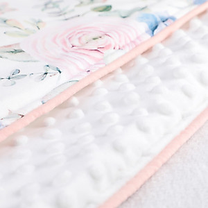 Sahaler Succulents Baby Bedding Set for Boy Girl,Cactus Floral Nursery Fitted Sheets, Baby Minky Blanket, 3 Pieces Set…