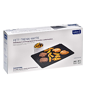 Lurch Germany Flexiform Fat-Reducing Pyramid Silicone Baking Mat 16.1 x 11.4 Inch - Black