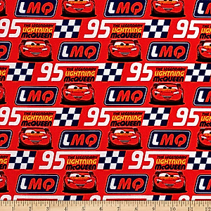 Disney Cars Legendary McQueen Multi, Fabric by The Yard
