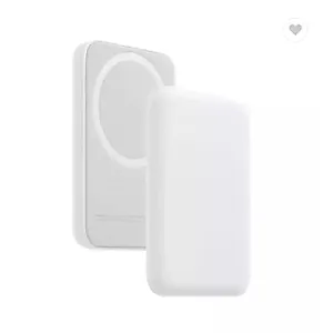 Magnetic Wireless Charging Portable Power Bank, Small and Light Charger 5000mAh Backup Battery Pack Compatible for iPhone (Includes Charging Adapter)