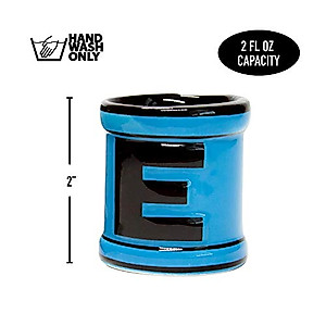 Just Funky OFFICIAL Mega Man Ceramic Shot Glass | Energy Tank Themed | Holds 1.5 Oz.