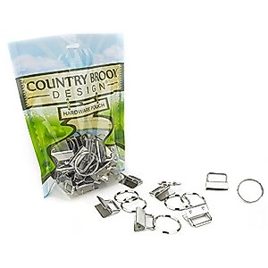 Country Brook Design - 1 Inch Key Chain Fob Wristlet Hardware Sets with Key Ring (Pack of 50)