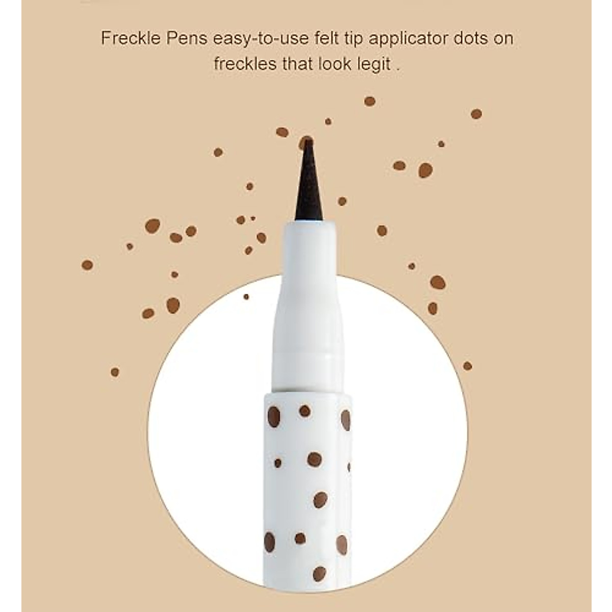 AKARY Freckle Pen Professional Lifelike Face Concealer Point Out Natural Waterproof Longlasting Soft Artificial Fine Makeup Freckle Pen Life Face Decoration (#01 Light Brown)