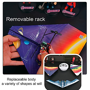 FLYCOLOR Rc Paper Airplane 2.4Ghz 3 Channel Remote Control,DIY RC Aircraft Plane,Ready to Fly with 10 Paper Airplane Templates for Beginners and Hobbyists(Dragon Kit)