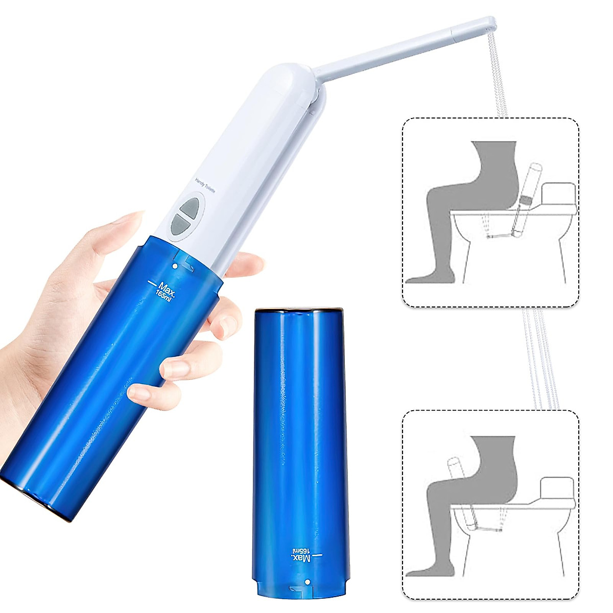 Portable Electric Bidet for Travel and Home Hygiene - Rechargeable Blue