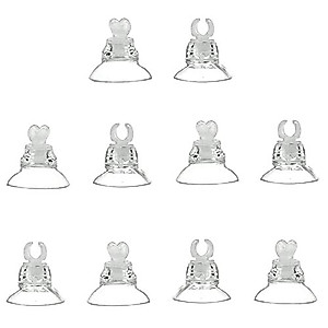 JZMYXA Aquarium Suction Cup Clips Air Tube Holders for Fish Tank,10 Pieces, Fit Tube/Lighting Wire Outer Diameter 0.2-0.23 Inch.
