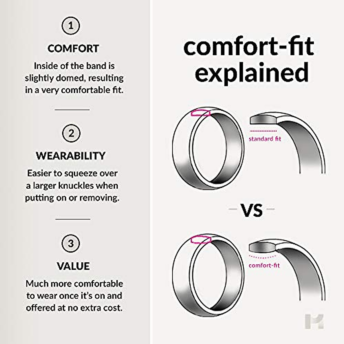 18K Rose Gold Woman's Promise Band Set Tungsten 18K Rose Gold and Black Rings for Mens Plain 18K Rose Gold Rings Engagement Present meaningful 60th birthday gifts for him Size 6.5