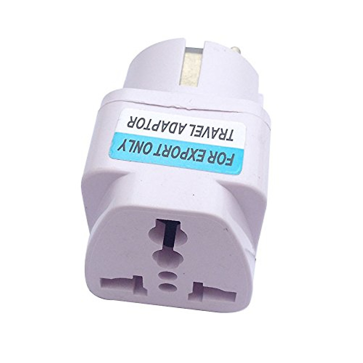 ANRANK UE3360AK 2 Packs Universal AU US UK to EU Europe Plug AC 250V Power Travel Adapter White