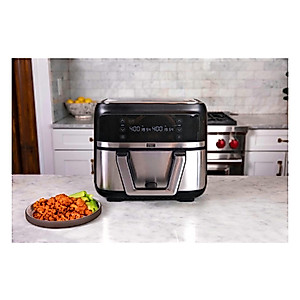 Bella Pro Series - 9-qt. Digital Air Fryer with Dual Flex Basket - Stainless Steel
