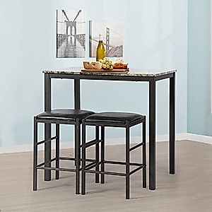 Dining Kitchen Table Dining Set Marble Rectangular Breakfast Wood Dining Room Table Set Table and Chair for 2