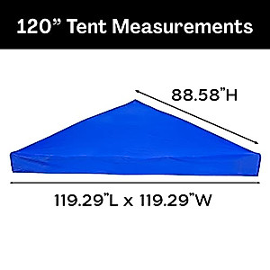 10x10 Pop Up Canopy Top Replacement Cover 118 Inches (Top Only)