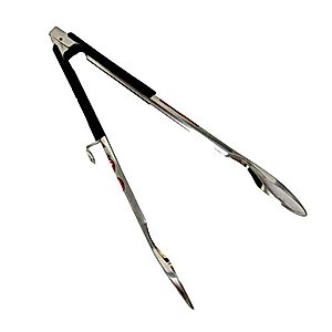 FIREDISC Ultimate Gripping Weapon | Tongs for Cooking Outside | Oversized Stainless Steel Cooking Tongs | Locking Grilling Tongs | Outdoor Cooking Tongs for Grilling Meat | 19 x 6.75 x 2 inches