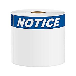 Premium Die-Cut Notice Labels for DuraLabel, LabelTac, VnM SignMaker, SafetyPro, Viscom and Others, 4" x 6", 200 Labels