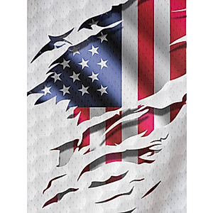 HIVICHI Golf Shirts for Men Funny Print Crazy Hawaiian Mens Polo Shirt Patriotic Flag Shirt, Large, 7198