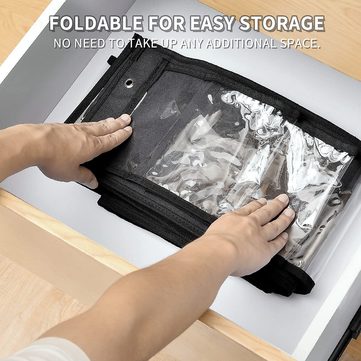 Innvix Yoga Legging Storage Organizer-Space Saving Clothes Closets Roll Holder, Hanging Organizer Storage with 24 Roll Independent Compartments (BDLW)