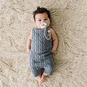 Itzy Ritzy Silicone Pacifier Clip; 100% Silicone Pacifier Strap with Clip Keeps Pacifiers, Teethers & Small Toys in Place; Features One-Piece Design & Silicone Cord, Toast