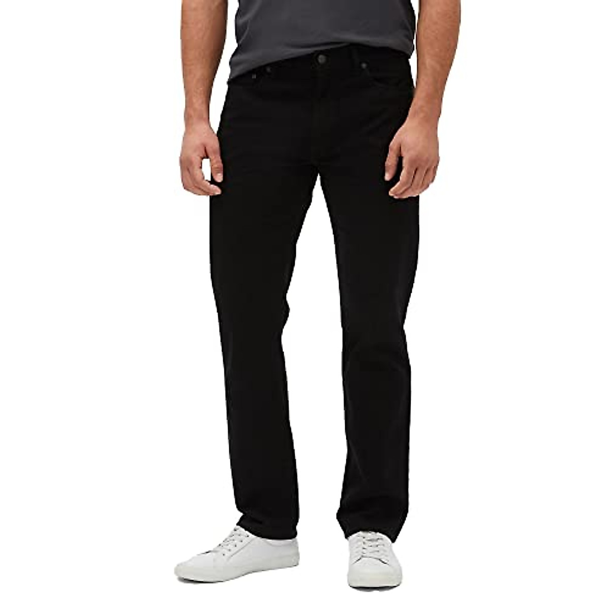 GAP Mens Straight Fit Jeans, True Black, 38W x 30L US