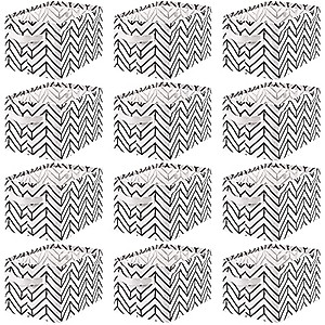 12 Pcs Foldable Storage Basket Bulk White Cube Fabric Bins Square Mini Box Receive Organizer Rectangle Canvas with Handles for Home Nursery Office Kids Toys Books Small 11 x 8 x 6 Inch