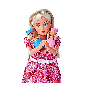 Simba 105733588 - Steffi Love Baby Surprise, Pregnant Doll with Baby Surprise, Boy, Girl, Twins, 3 Assorted Designs, Only One Item Supplied, Over 11 Pieces, 29 cm, from 3 Years