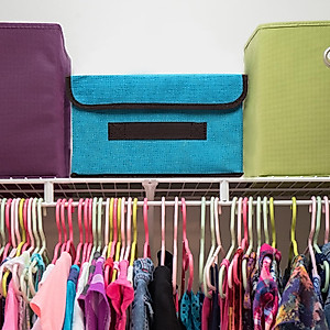 PATIKIL Fabric Collapsible Storage Bin 10.2 x 7.5 x 6.3 Inch, 2 Pcs Foldable Storage Box Cube with Lids and Handle Organizer Container for Home Bedroom Closet Clothes, Grey