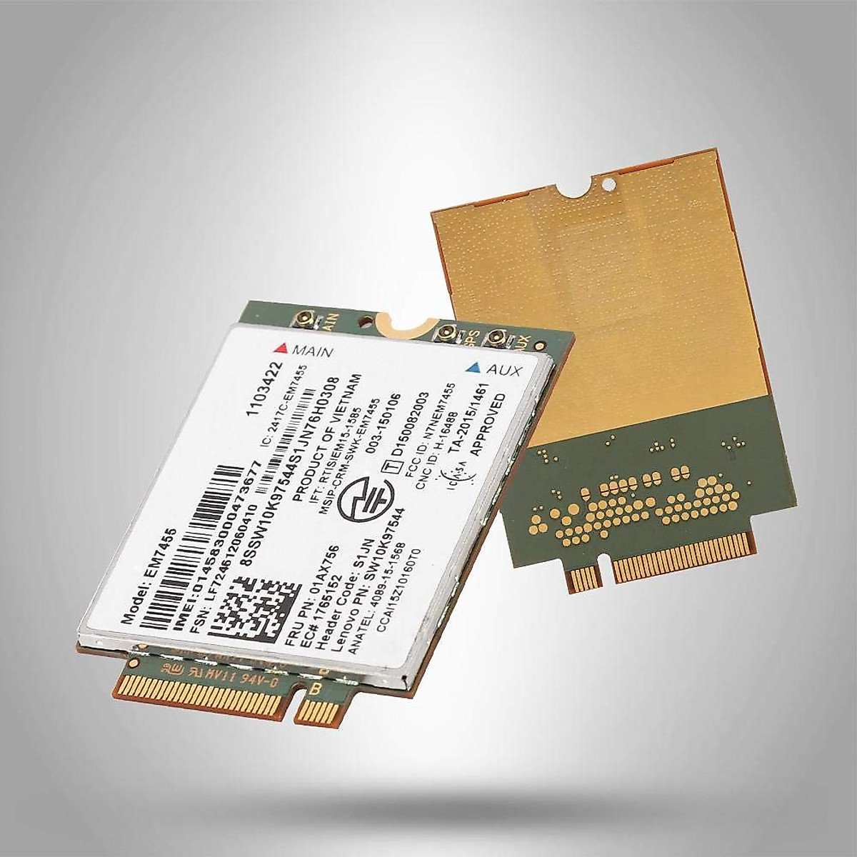 Portable 4G LTE Module for ThinkPad, EM7455 UMTS HSDPA HSPA + LTE 4G Network Card, Integrated Chipset, NGFF/M.2 Interface, Network Module for T460, T460p, T460s T470 T470S T470P X260 X270