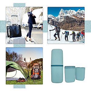 SietDESEO Toothbrush Travel Container Bundle with 4 Pack Toothbrush Case Travel Toothbrush Holder