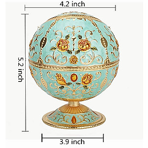 Smoking Ashtray with Lid Metal Portable Cigarette Ashtray for Outdoors and Indoors Using Classic Gift for Lady and Gentlemen(Light Jade Green)