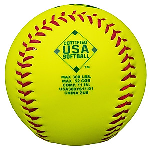 Baden USA (ASA) Fire Synthetic Cover Slowpitch Softball 11" (One Dozen)