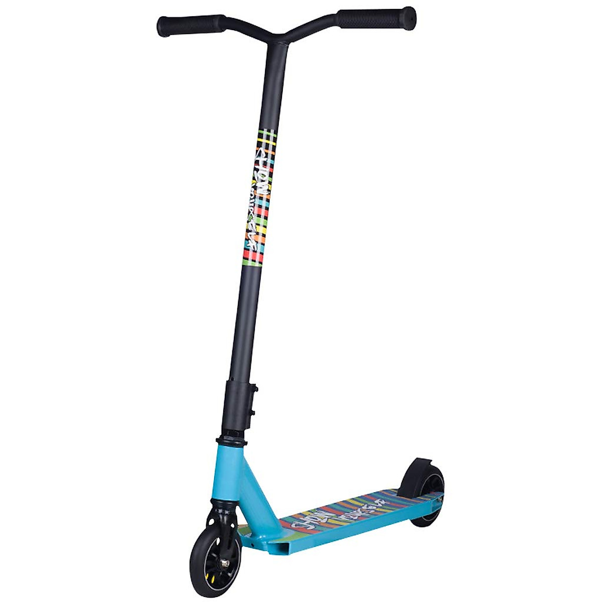 WRRAC-Trampolines Stunt Scooter Kick Scooter Durable Push Scooter Aluminium Deck with Rubber Handle 360 Spin T-Bar for Kids Age 10 Up Multiple Colors