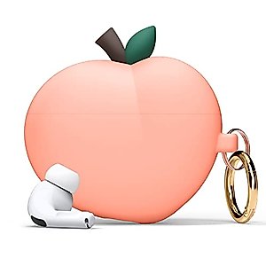 elago Compatible with AirPods Pro 2 Case, Peach 3D Design Case Compatible with AirPods Pro 2nd Generation, Keychain Included