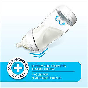 Playtex Baby VentAire Bottle for Boys, Helps Prevent Colic and Reflux, 9 Ounce Blue Bottles, 3 Count