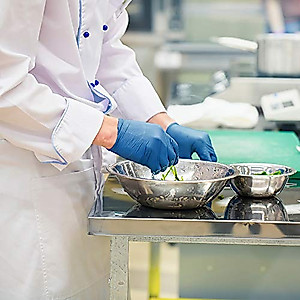 Pac-Dent Armor Nitrile Disposable Exam Gloves, Powder Free and Latex Free, 3.5mm Thick, Textured Grip, Box of 100, Blue, Small - GL-100S