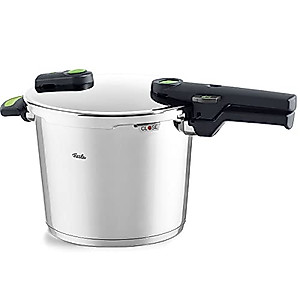 Fissler Vitaquick Green Pressure Cooker - 6.3 Qt - Made in Germany - For All Cooktops - For Gas & Induction Stovetop - Safe & Intuitive Design - Pressure Cooker Pot Steel